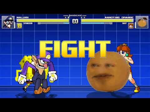 MUGEN: Waluigi (Me) & Ki. SpongeBob vs Daisy & Annoying Orange