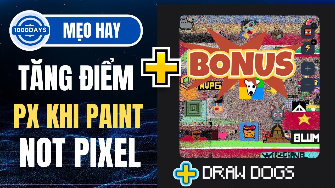 Mẹo Tăng Điểm PX Trong Not Pixel - 1000DAYSCRYPTO - YouTube