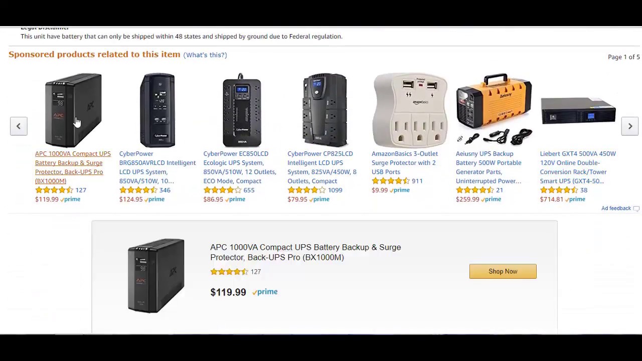 Battery Backup and Surge Protector Review | APC Back UPS 600VA USB ...