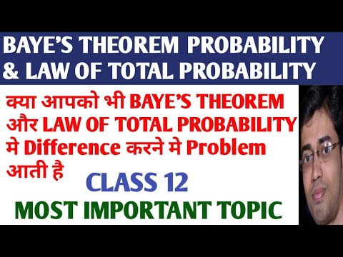 BAYE'S Theorem Probability| Law Of Total Probability | Class 12 Maths ...