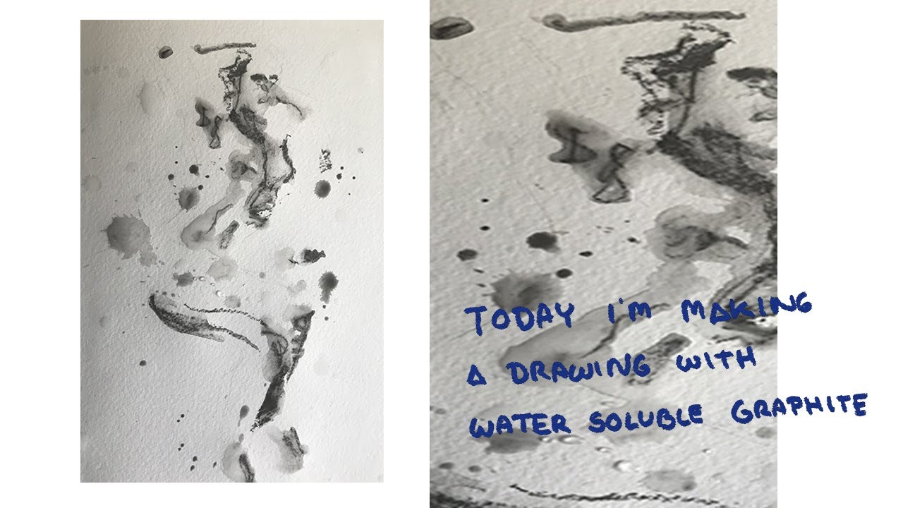 Drawing with water soluble graphite 🌊 - YouTube