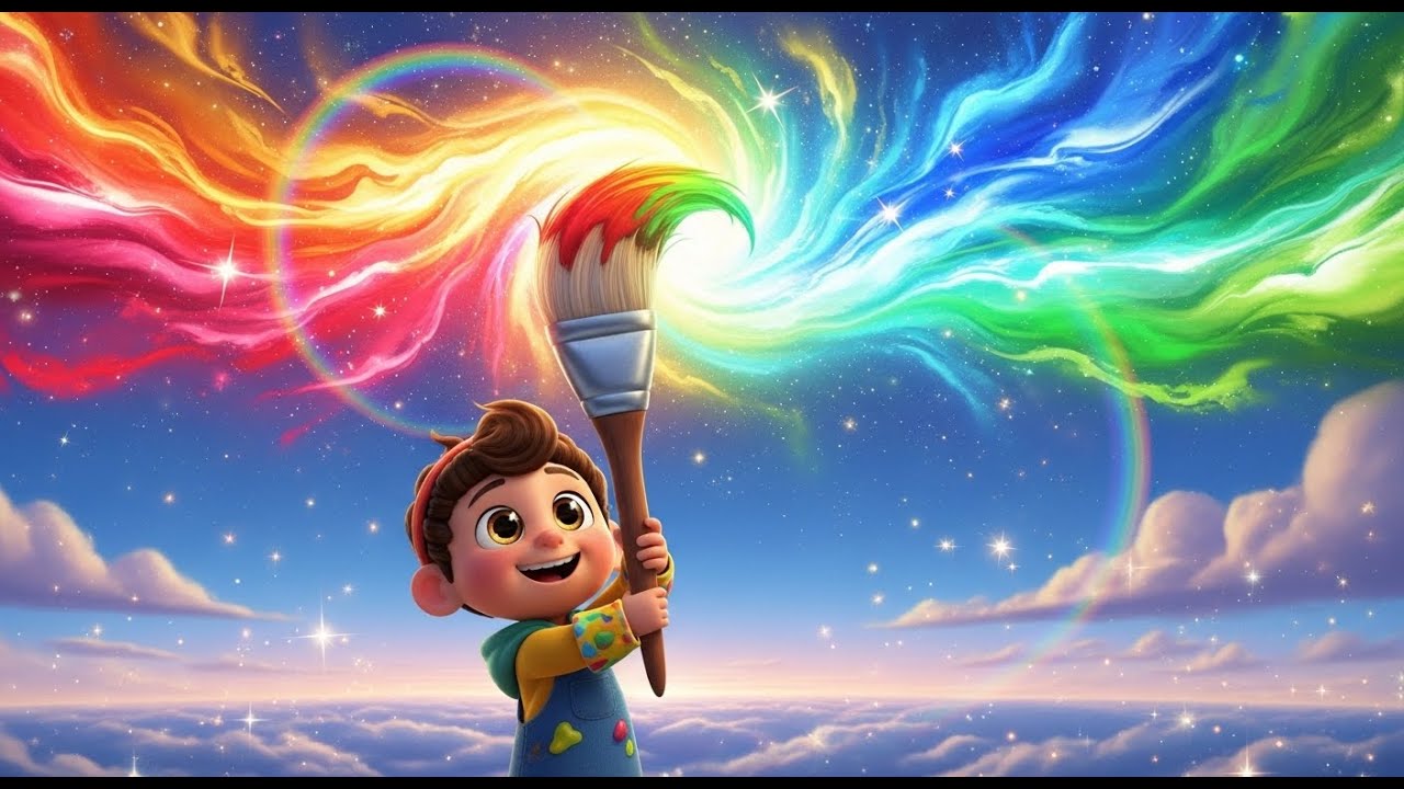 Painting the Sky with Bright Colors 🎨☀️ | Fun Color Learning for Kids ...