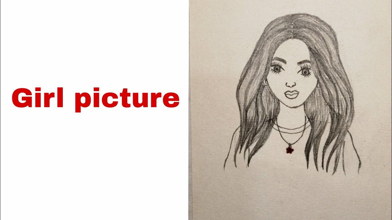 how to draw a girl picture।। easy girl art।। pencil art painting2024 ...