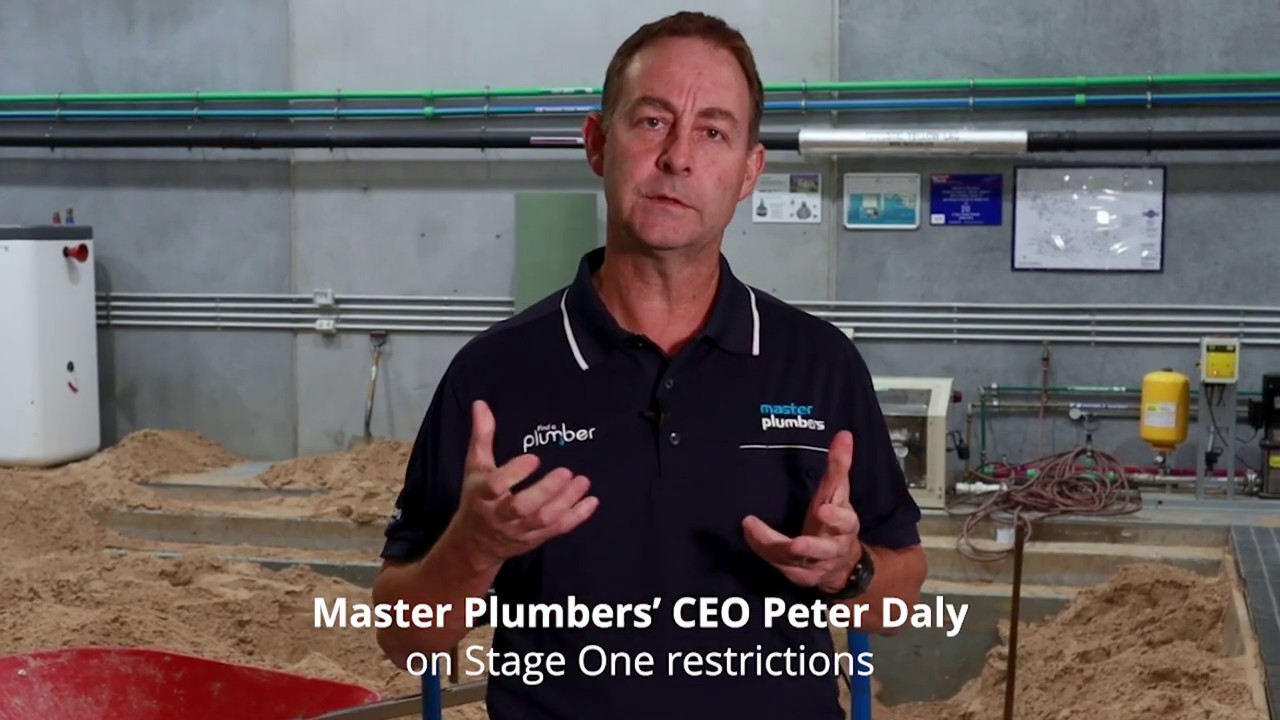 A message from Master Plumbers' CEO Peter Daly on stage one ...