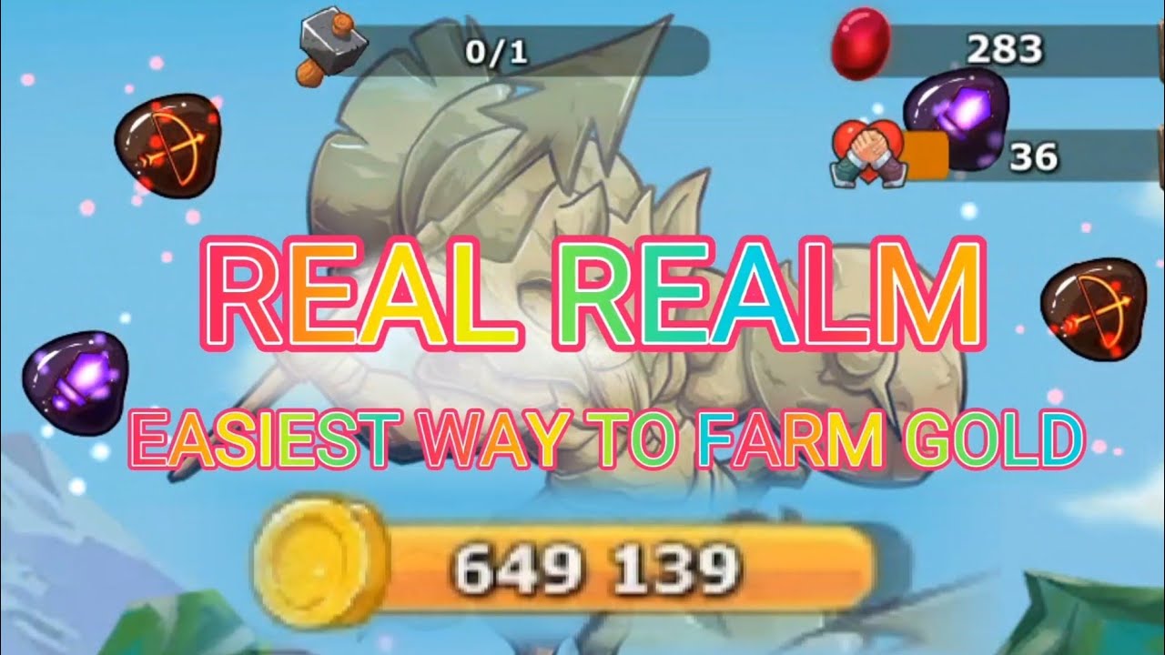 100% Easiest way to farm gold in real realm. - YouTube