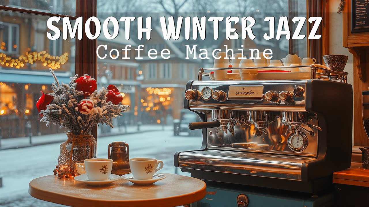 Chilly Winter Days & Smooth Jazz ️ Cozy City Cafe Ambience for Calm ...