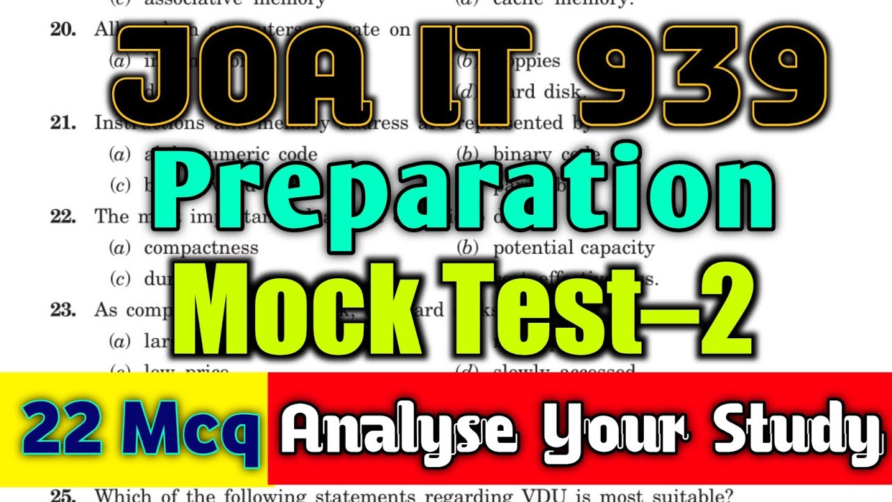 HPSSC JOA IT Mock Test 2 imp. question II JOA IT 965 Preparation - YouTube