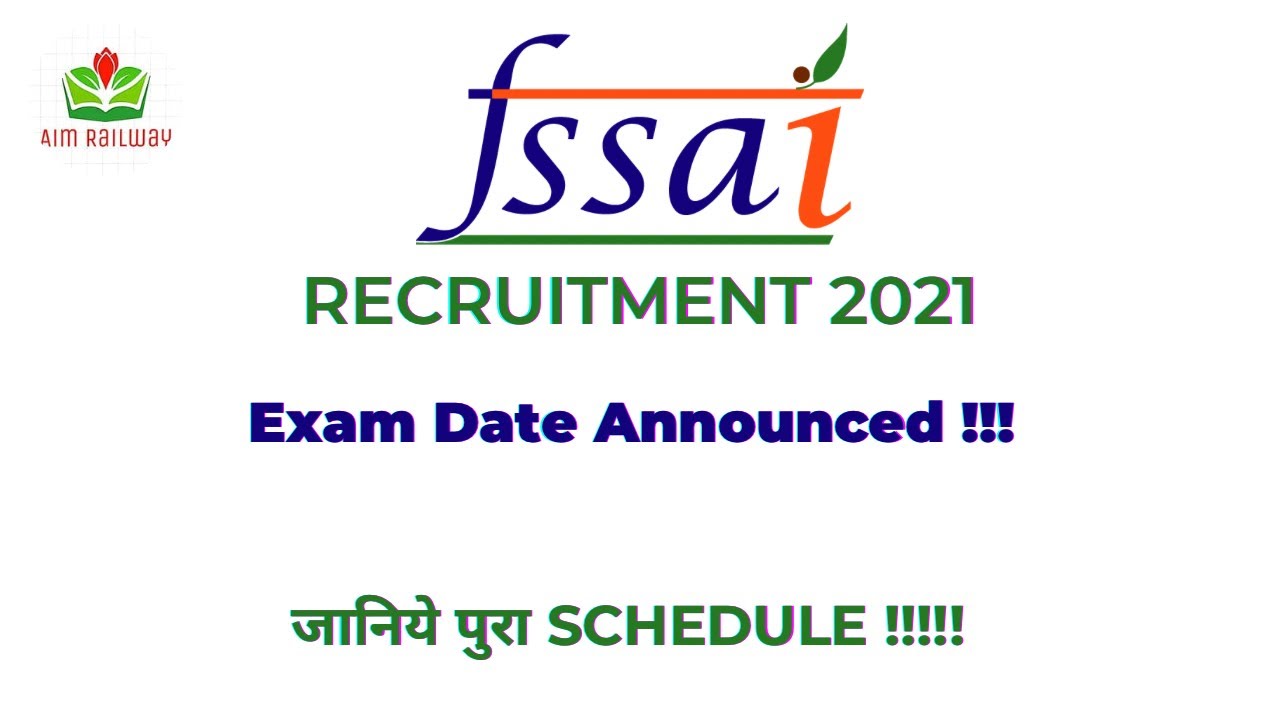 FSSAI Full Exam Schedule Announced!!! - YouTube