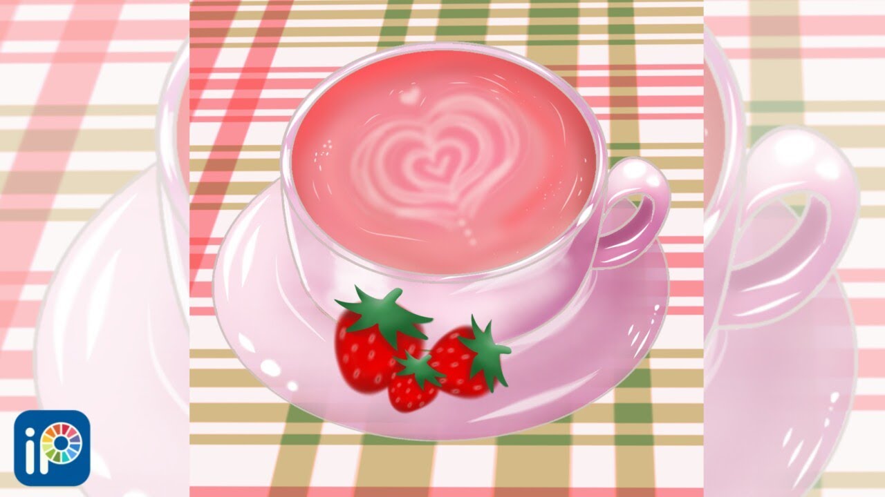 IbisPaint x | tasse de thé à la fraise - YouTube