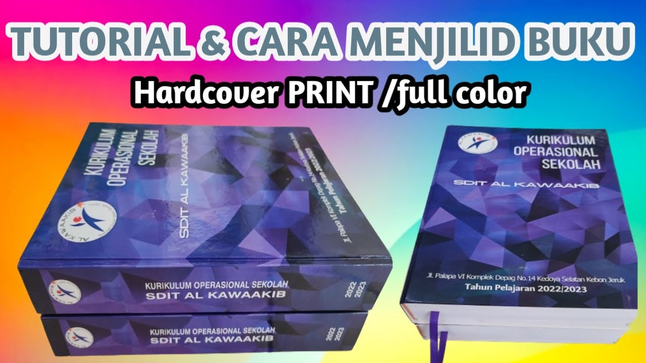 TUTORIAL CARA JILID BUKU HARD COVER PRINT, FULL COLOR - YouTube