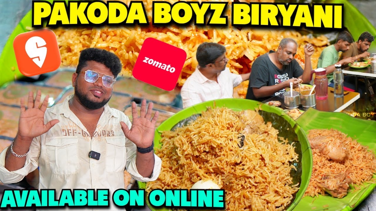 We are Online Now PAKODA BOYZ Biryani | Tamil Food Review | Pakoda Boyz ...