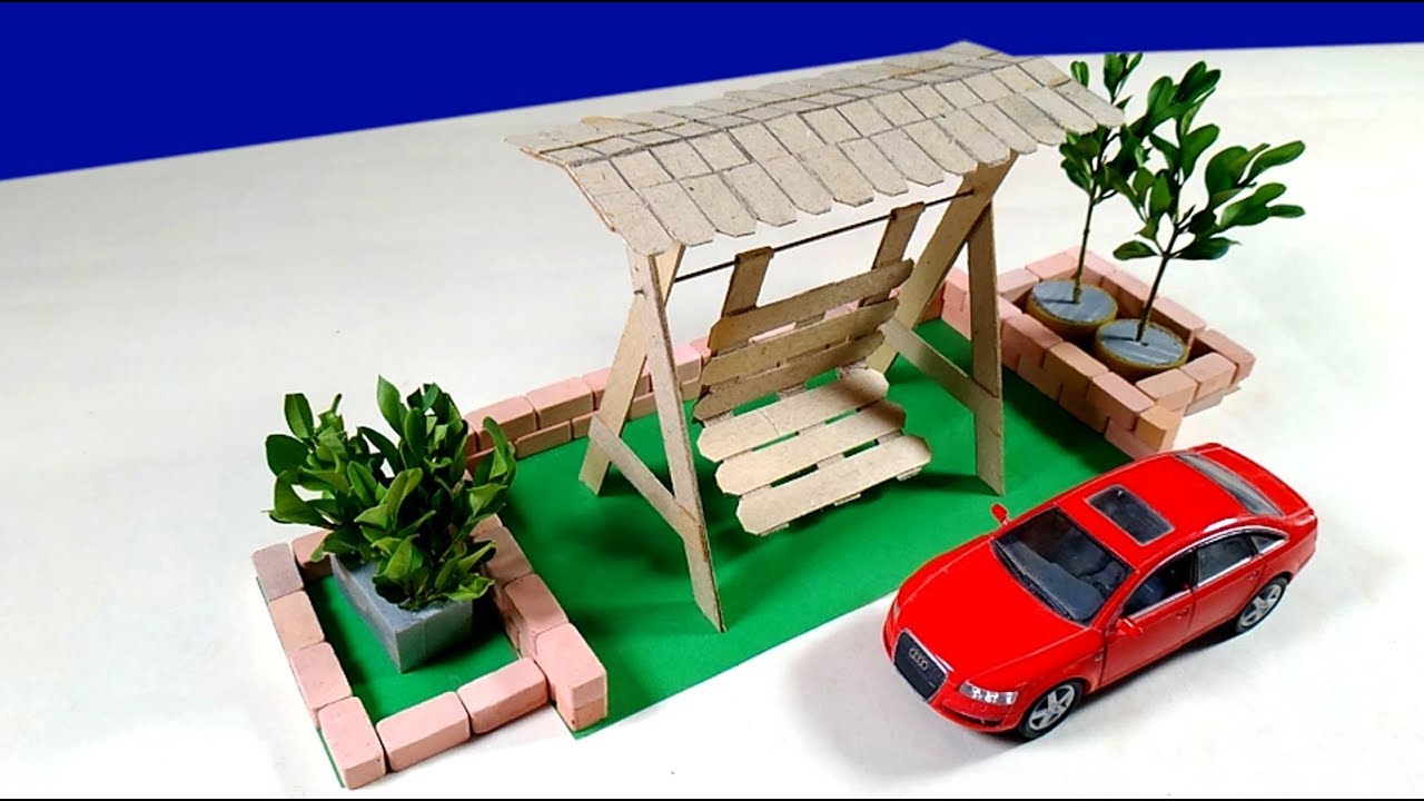 How to Make Miniature Swing from Cardboard & Mini Bricks ||DIY ...