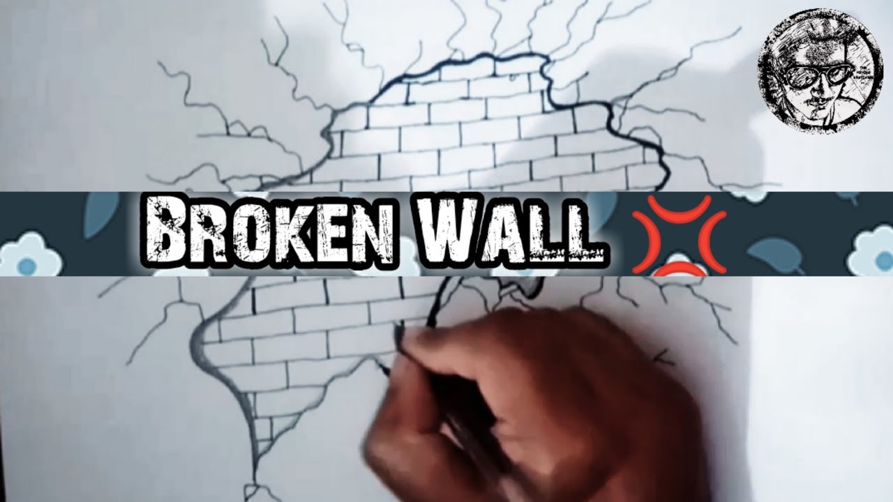 Broken Wall 💢 || Easy Drawing For Beginners || How to Draw ||Step By ...
