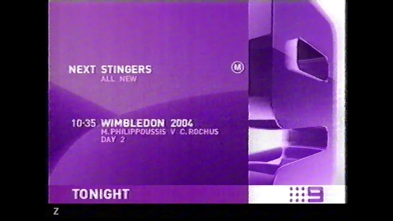 Channel Nine - 9:30pm Tuesday Themed Lineup and Stingers Ident (22.6. ...