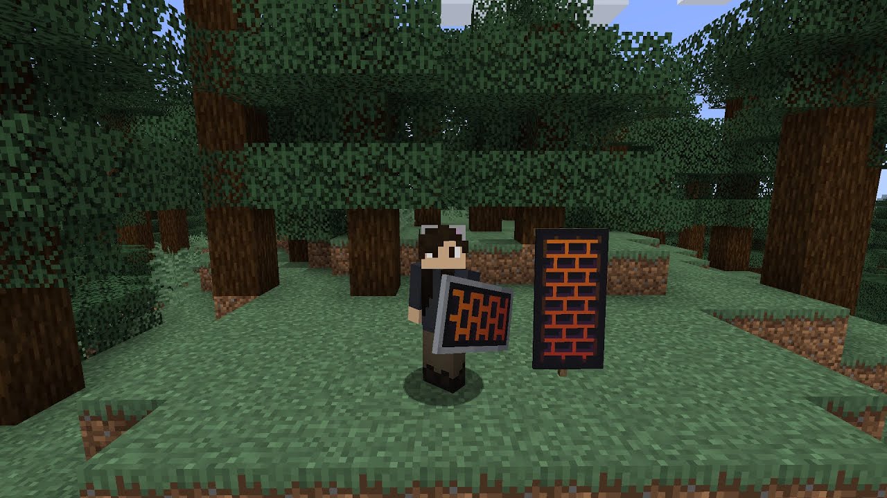 Minecraft Tutorial - How to make the Obsidian Steve Banner + Shield ...