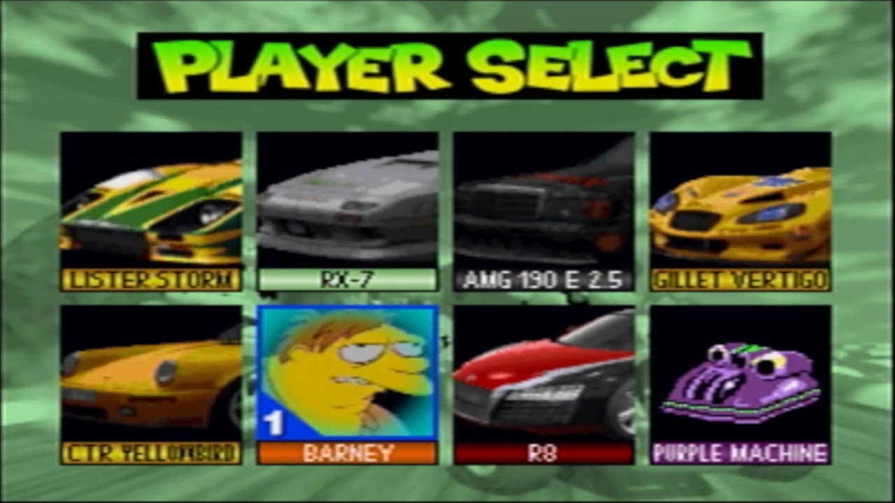 Barney Gumble In Mario Kart 64 (Real N64 Capture) - YouTube