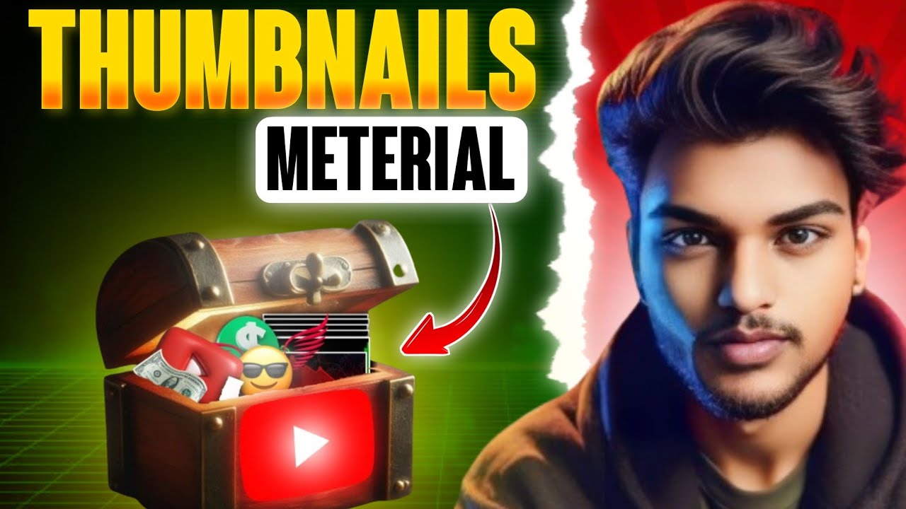 🔥5GB+ free THUMBNAILS design material pack ( PNG /BACKGROUND/EFFECT ...