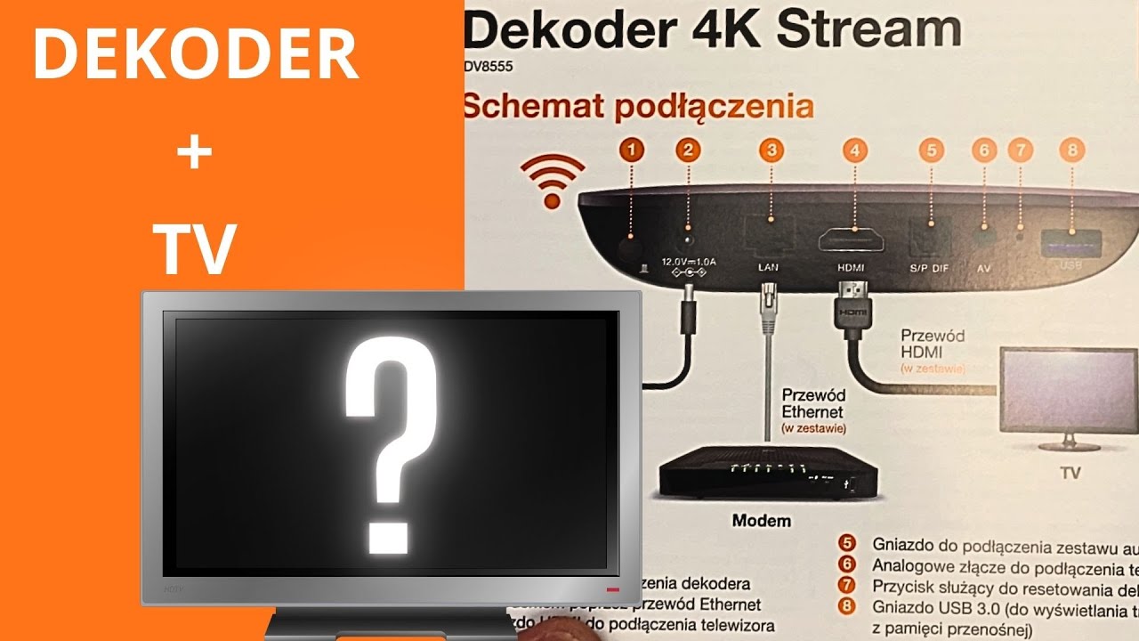 Jak Połączyć Dekoder Orange Z TV i Smartfonem? Pierwsze uruchomienie ...
