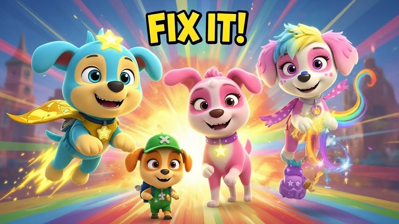 Rainbow Bridge Fix It Song 🌈🐶 | Eat Run Help Together | Fun Nursery ...