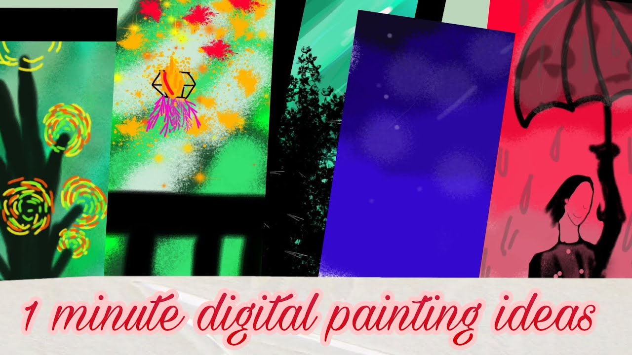 Easy 1 minute digital painting ideas with hipaint for beautiful ...