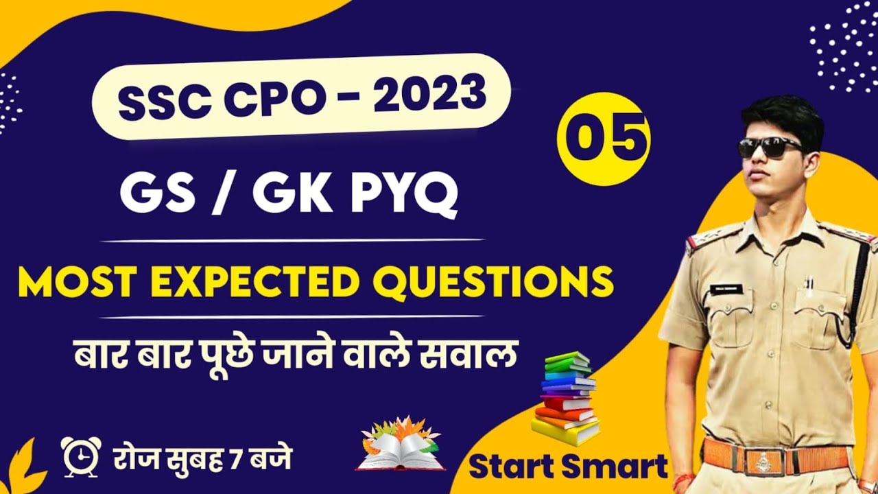SSC CPO 2023 | GS GK PYQ | Previous Year Paper | Most expected ...