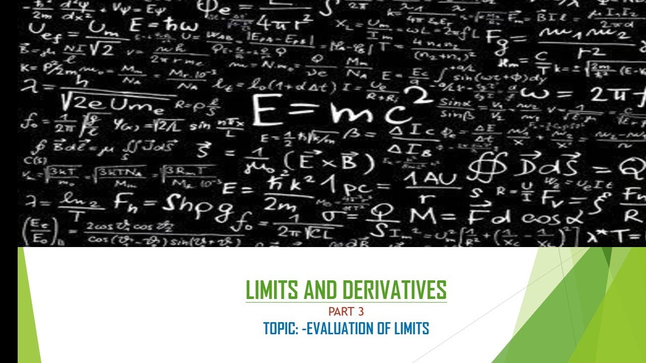 EVALUATION OF LIMITS || LIMITS AND DERIVATIVES || PART 3 - YouTube