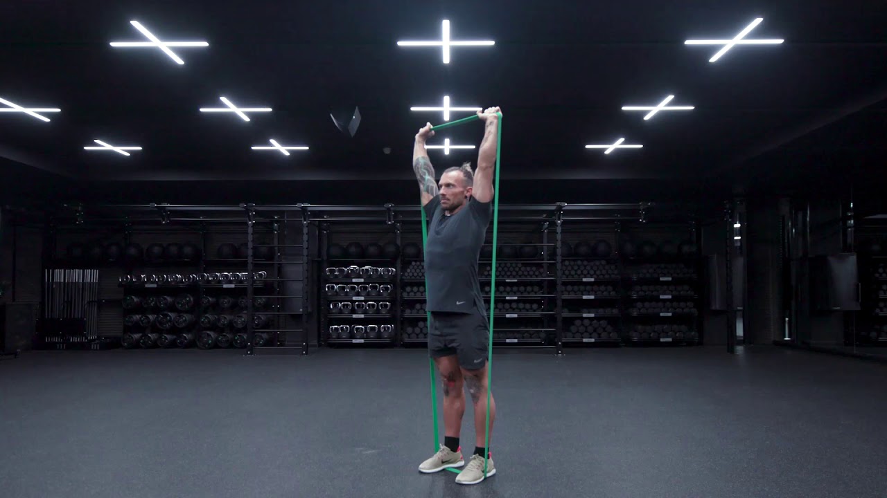 How To Band Shoulder Press - YouTube
