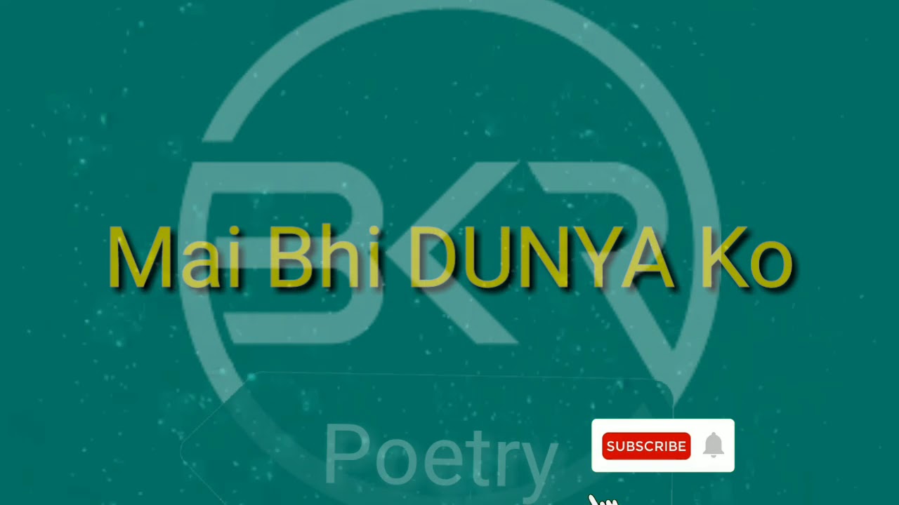 Dunya Bkr Poetry 2k20 _ Amazing poetry - YouTube