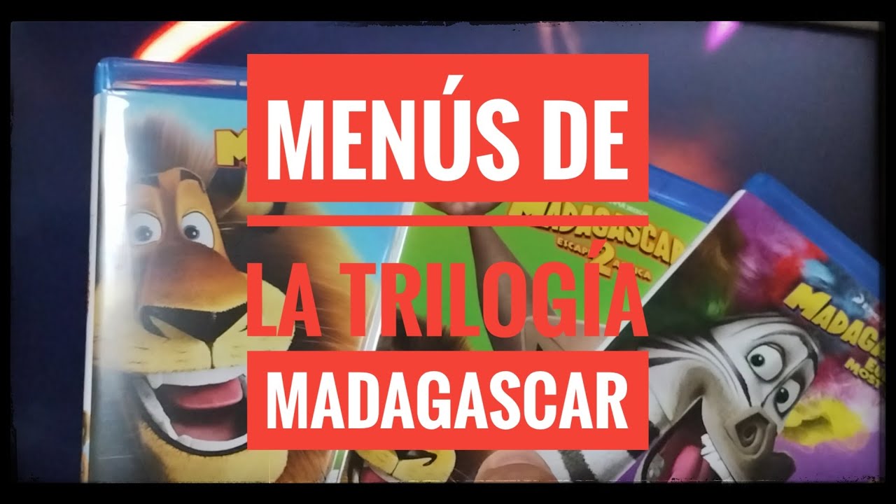 Menús de la trilogía de Madagascar en blu-ray. - YouTube