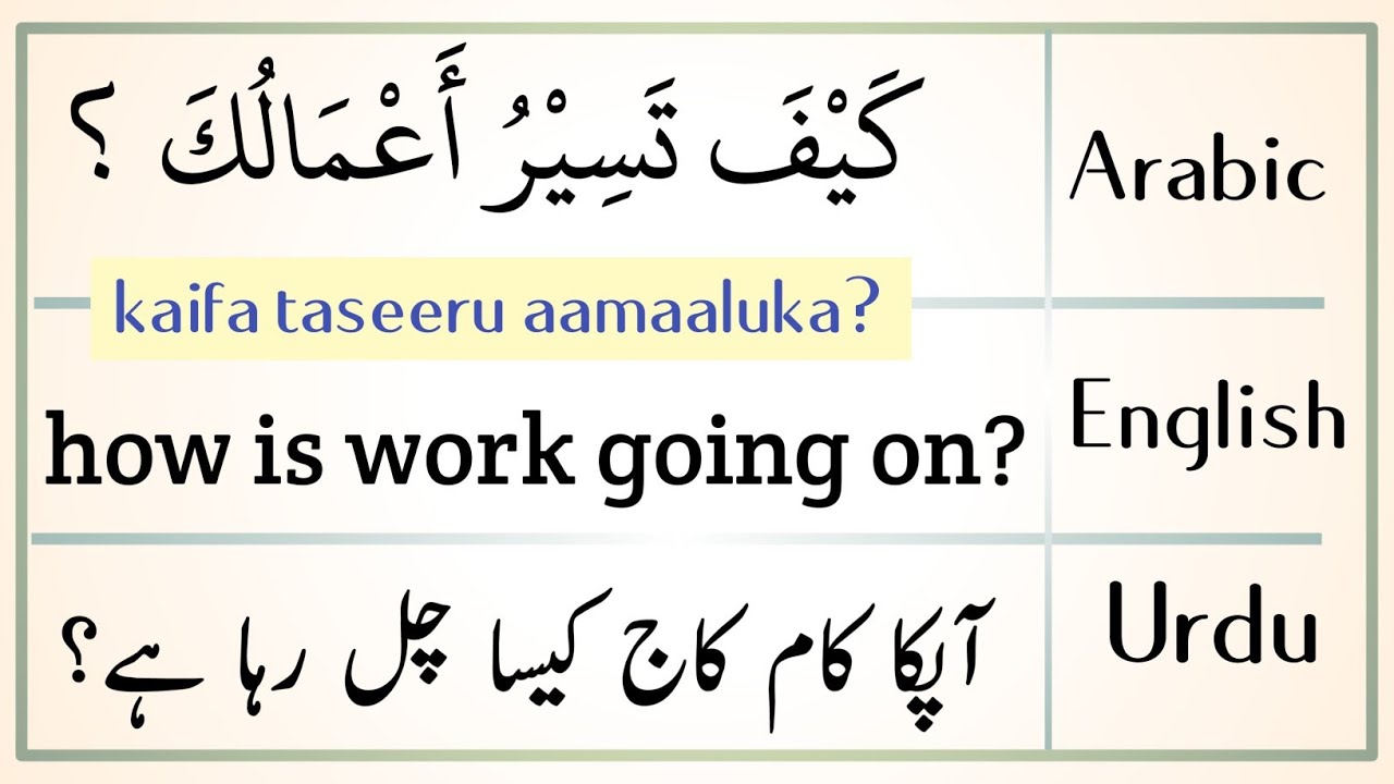 Useful Arabic sentences for beginners||learn Arabic language easily ...