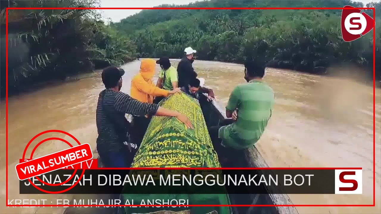 Jenazah Terpaksa Dibawa Menaiki Bot - YouTube
