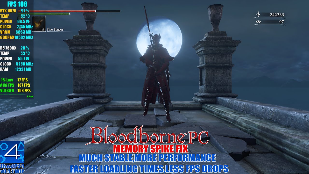 Bloodborne PC Huge Progress (VRAM/RAM Spike Fixed - Much Stable,Faster ...
