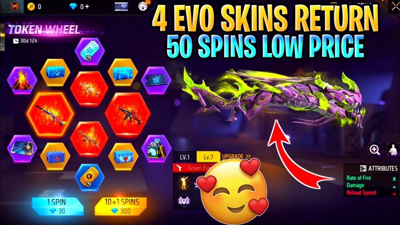 FREE FIRE 4 EVO GUNS RETURN | FREE FIRE EVO VAULT | FREE FIRE NEW ...