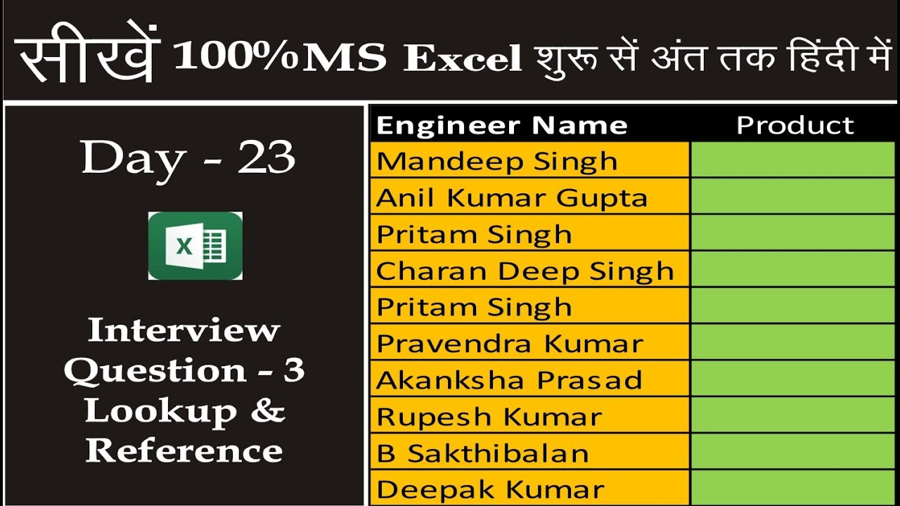 Advance Excel Important Interview Questions Lookup and Reference ...