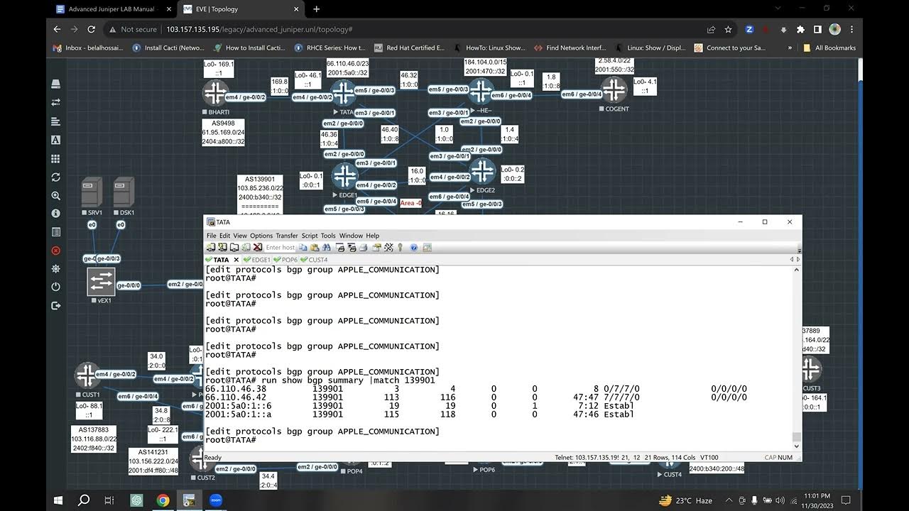 Advanced Juniper Training- BGP Peer Configuration -Part1 - YouTube