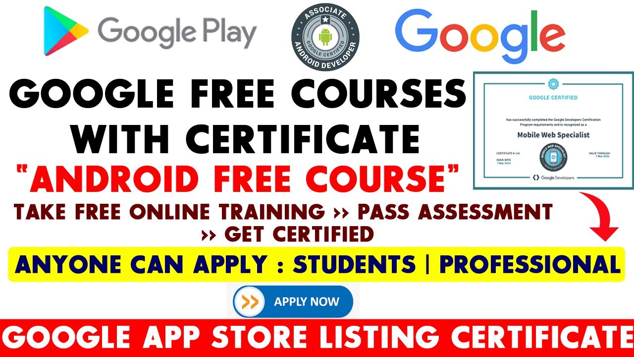 Google Launched Free Certification Course | Free Google Training ...