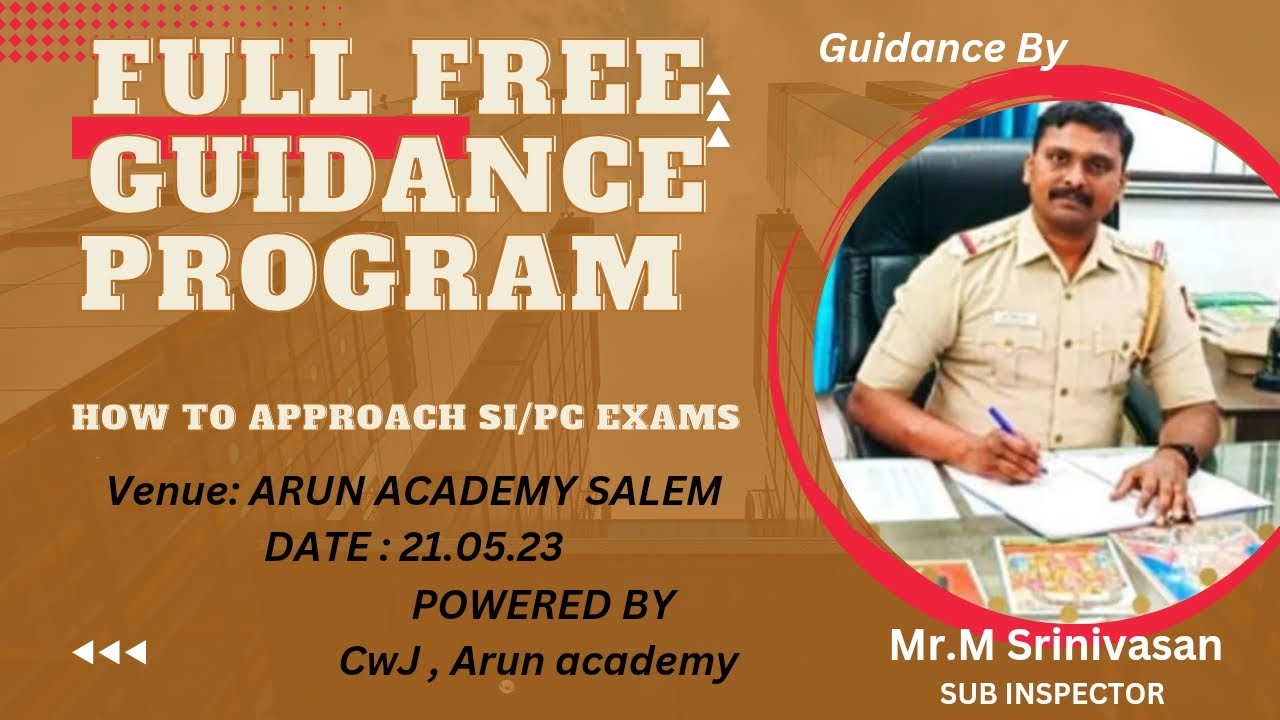 21.05.23 FREE GUIDANCE PROGRAM (SI/PC) ARUN ACADEMY SALEM REGISTER LINK ...