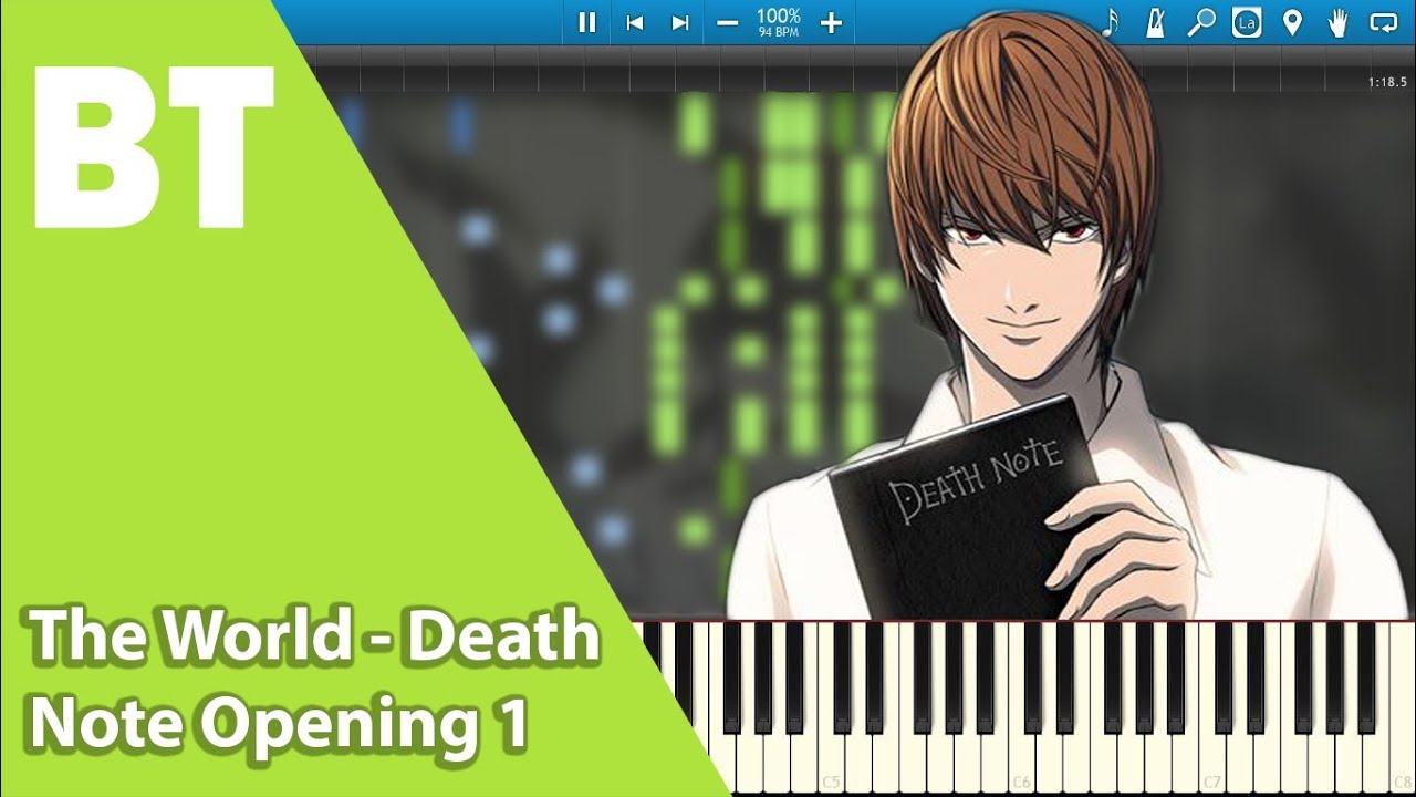 The World - Death Note Opening 1 (Piano Cover) + Sheets - YouTube