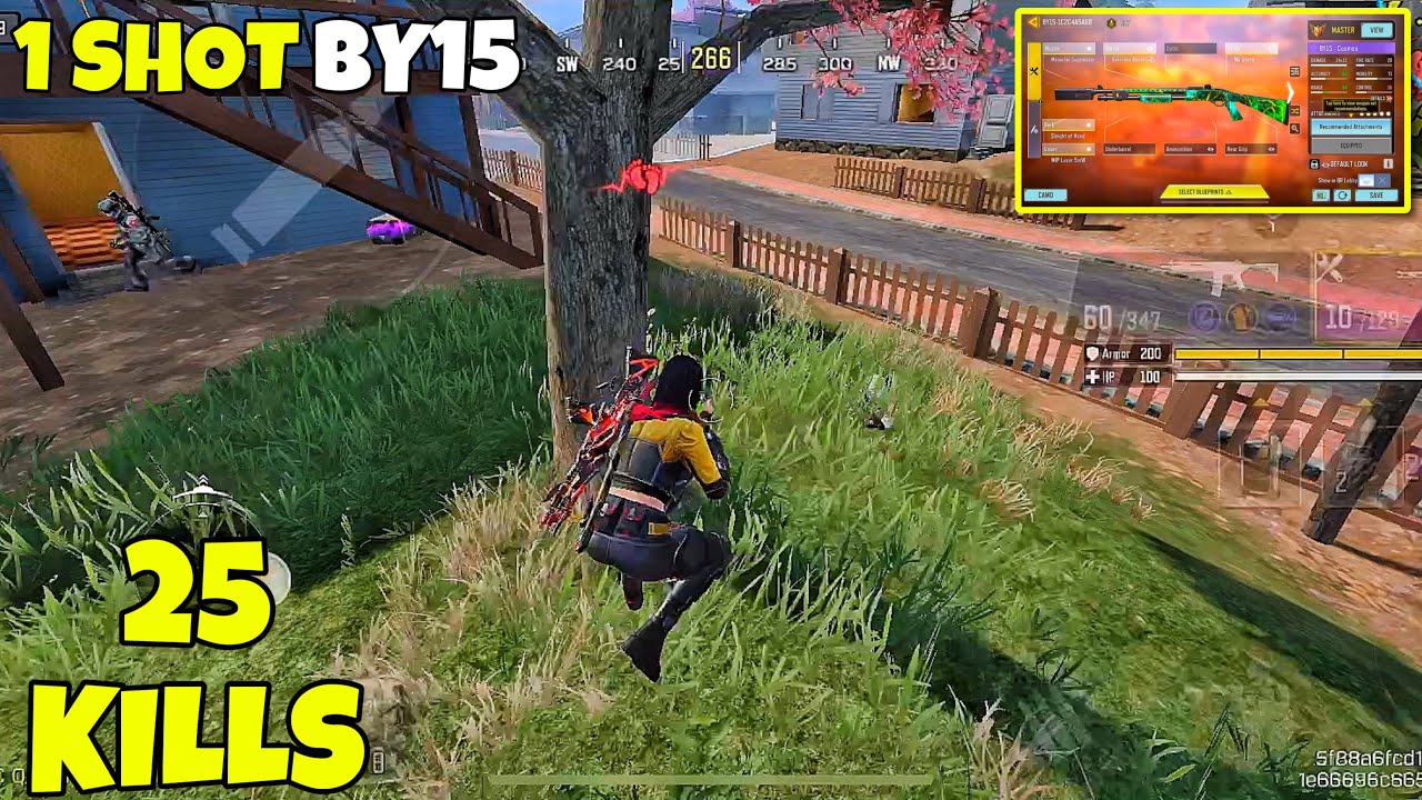 ONE SHOT BY15 IS BACK 🤯| BY15 GUNSMITH BR | 25 KILLS LAST 1 VS 4 ...