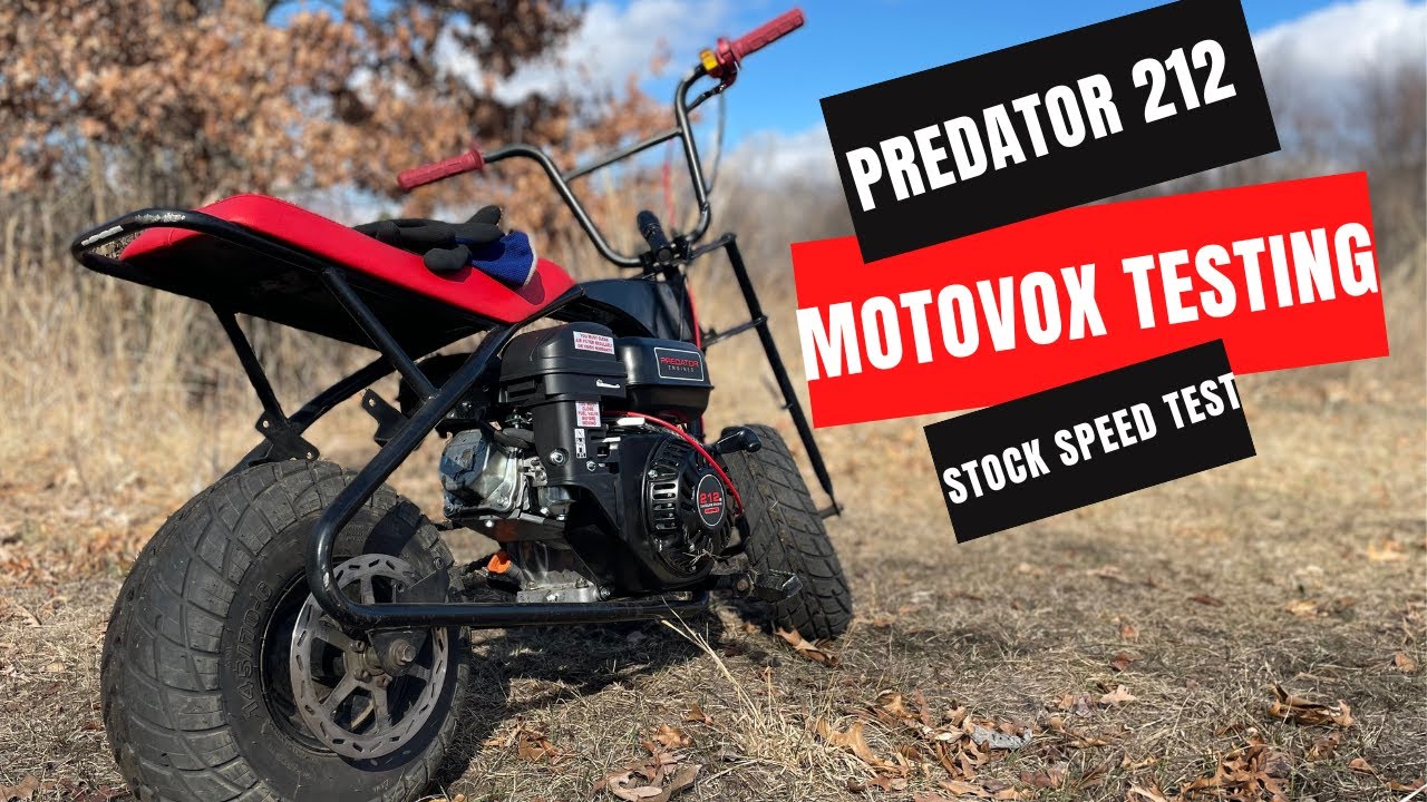 Predator 212 Swapped Motovox Speed test. (stock) - YouTube