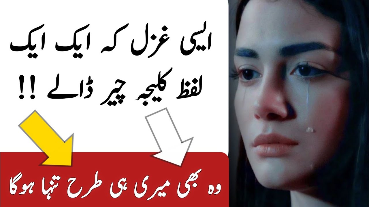 Sad Ghazal Status | Sad Urdu Ghazal | Urdu Ghazal Status | Picture ...