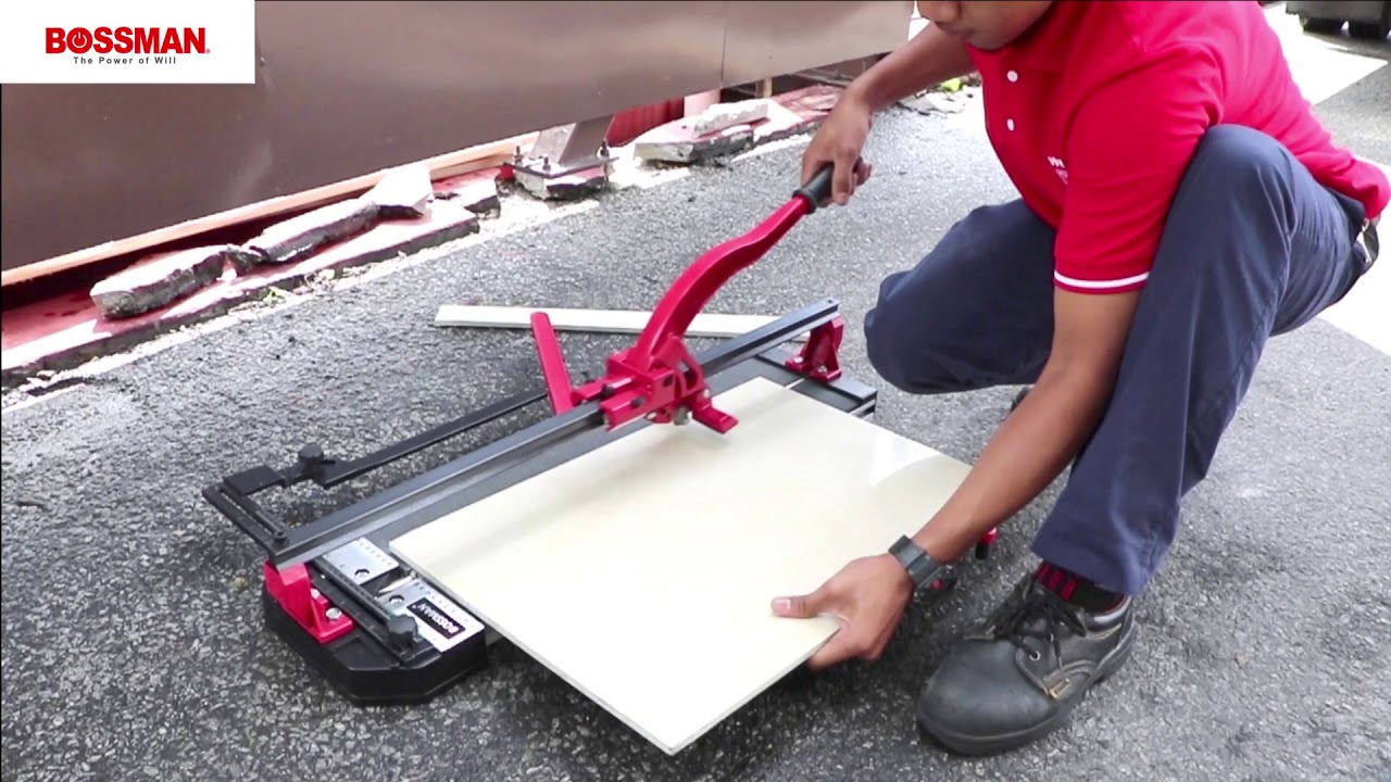 BOSSMAN Manual Tile Cutter (Premium) - YouTube