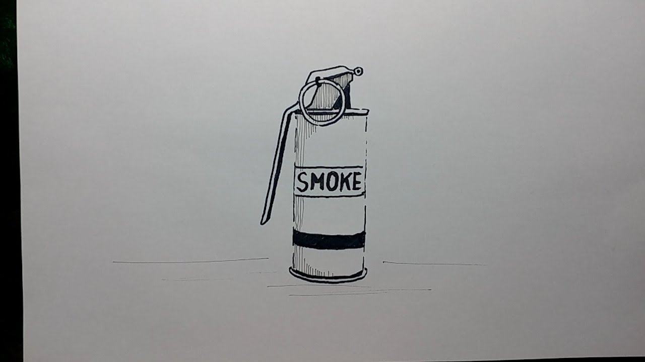 HOW TO DRAW SMOKE GRENADE | MILITARY EQUIPMENT | EASY DRAWING FOR ...