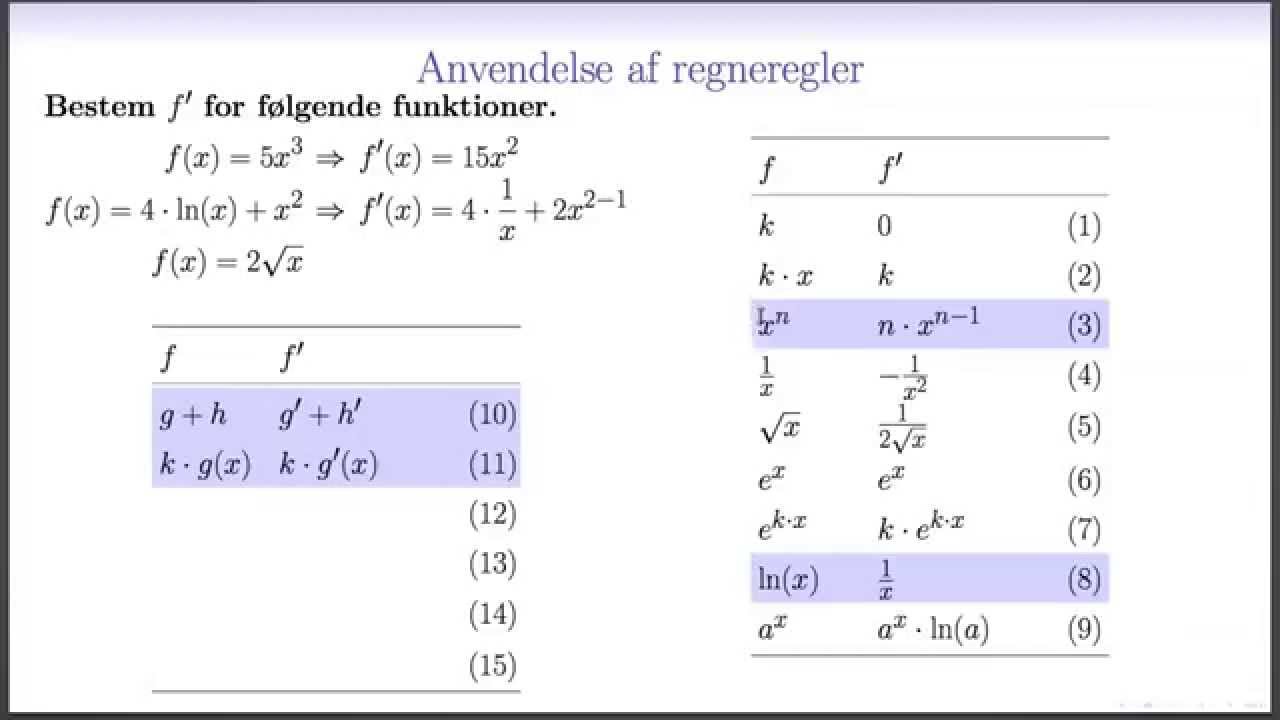 Differentialregning L8 - Differentialkvotient af konstant gange ...