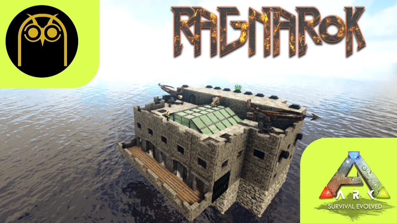 I build a super raft in ARK Survival Evolved Ragnarok E12 - YouTube
