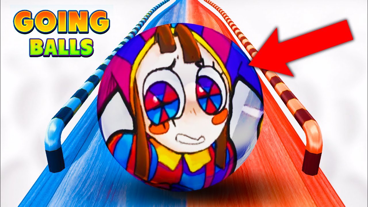 Pomni Digital Circus Going Balls game ball sky race Walkthrough Part 15 ...