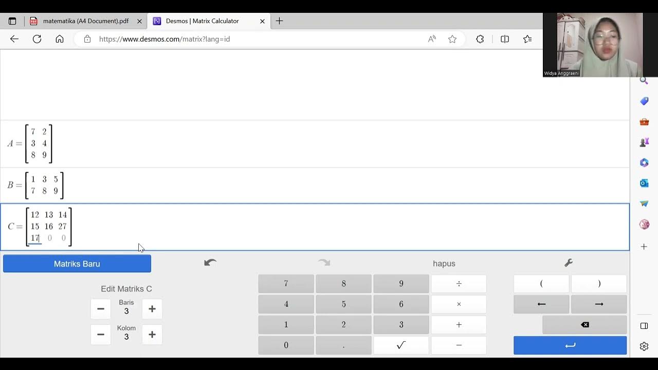 Transpose Matriks Menggunakan Desmos - YouTube