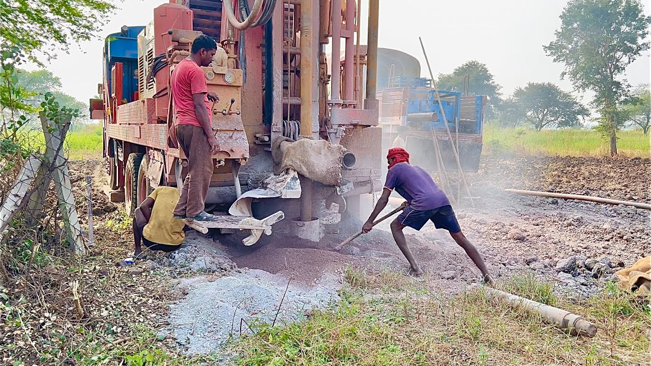 Borewell Drilling - 5 inch water journey 350 Feet Deep Boring ...