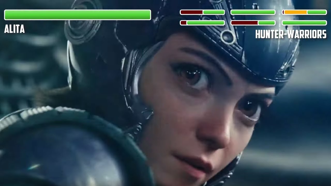 Alita Motorball Fight WITH HEALTHBARS (PART 1) | HD | Alita: Battle ...