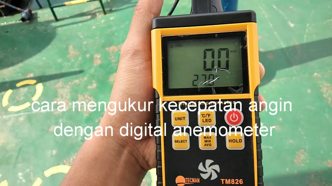 Cara Mengukur Kecepatan Angin Di laut dengan ANEMOMETER - YouTube